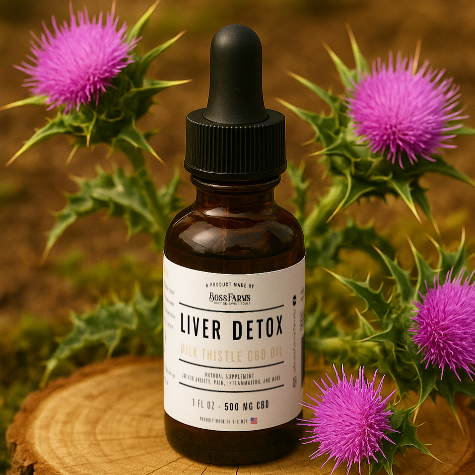 🌿 B.O.S.S. Farms “Daily Renewal” CBD + Milk Thistle Oil 🌿 1 oz - 500 mg ...